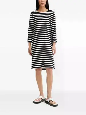 Marc O'polo Horizontal-stripe Long-sleeve Dress - Black