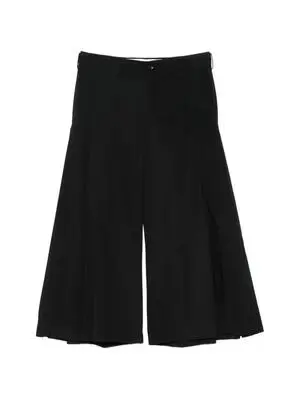 Comme Des Garçons Pleated Wool Trousers - Black