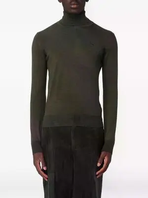 BROOKSFIELD Roll-neck Wool Sweater - Green