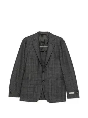Canali Prince Of Wales Check Blazer - Grey