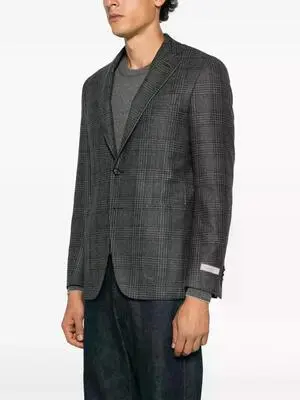 Canali Prince Of Wales Check Blazer - Grey