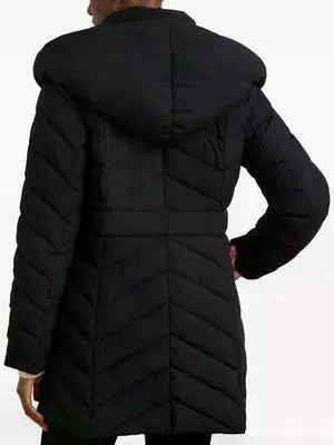Ralph Lauren Chevron-quilted Hooded Coat - Black