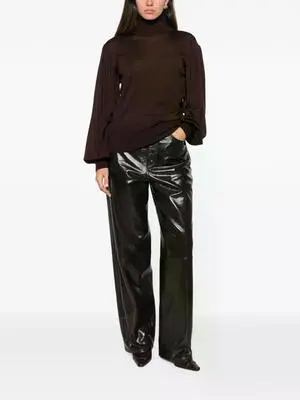 Liviana Conti High-neck Balloon-sleeve Sweater