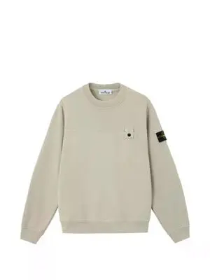 Stone Island 6100038 Brushed Organic-cotton Fleece Sweatshirt - Neutrals