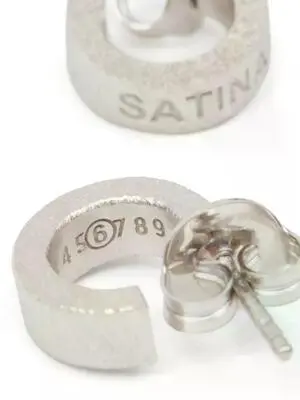 MAISON MARGIELA Satinato Hoop Earrings - Silver