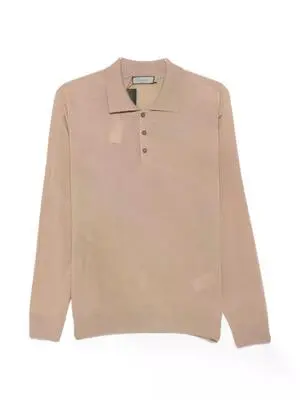 Canali Long-sleeve Polo Shirt - Neutrals