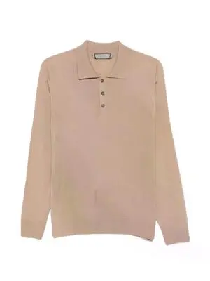Canali Long-sleeve Polo Shirt - Neutrals