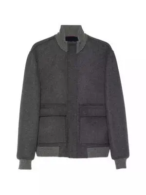 Brunello Cucinelli Panelled High-neck Jacket - Grey
