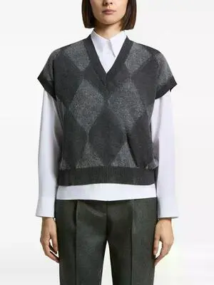 Peserico Argyle Pattern Sweater