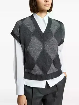 Peserico Argyle Pattern Sweater
