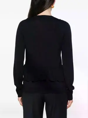 Liviana Conti Ruffled Long-sleeve Sweater - Blue