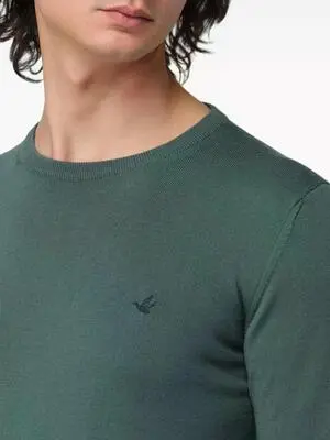BROOKSFIELD Logo-embroidered Wool Sweater
