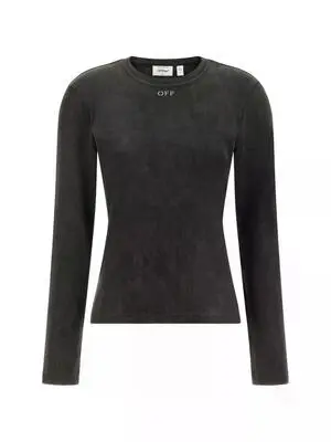 Off-White Logo-print Long-sleeve T-shirt - Grey