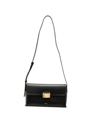 A.p.c. Small Simone Logo-print Leather Shoulder Bag - Black