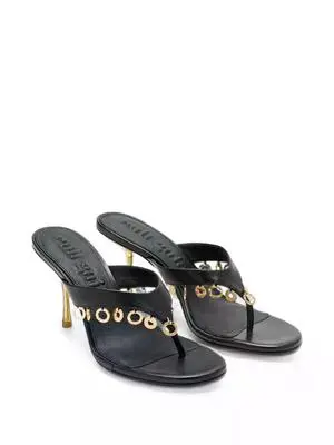 Cult Gaia Stella Heel Sandals - Black