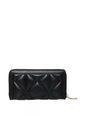Moschino Quilted Logo-plaque Wallet - Black
