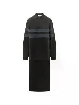 DARKPARK Jill Striped Polo Shirt - Black