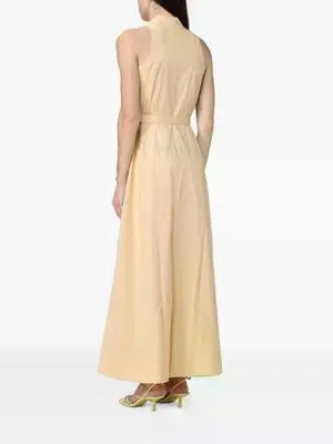 Patrizia Pepe Belted Poplin Dress - Neutrals