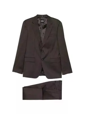 BOSS Micro-patterned Two-piece Suit - Brown