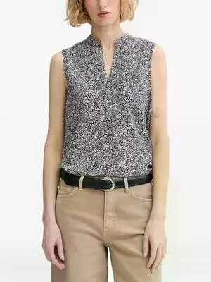 Marc O'polo Butterfly-print Sleeveless Top - Black