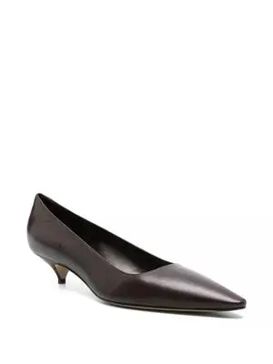 THE ROW Liisa Pointed-toe Leather Pumps - Brown