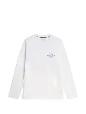 Tommy Hilfiger Logo-print Long-sleeve T-shirt - White