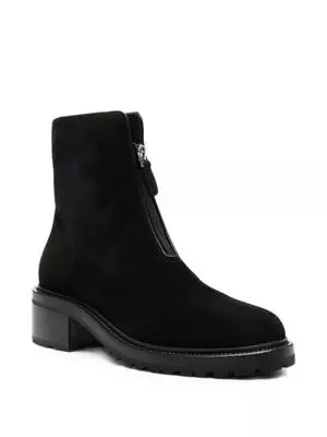 THE ROW Hike Zipped-front Suede Boots - Black