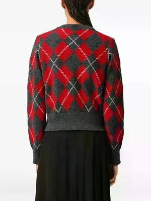 AMI Paris Wool Cardigan In Argyle
