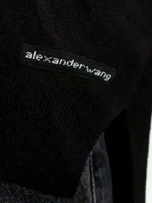Alexander Wang Asymmetric-cut Logo-patch Sweater