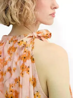 Marc O'polo Floral-print Tie-neck Top