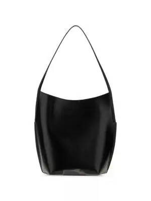 JIL SANDER Kante Leather Tote Bag - Black