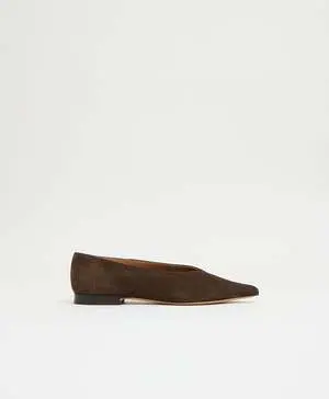MANSUR GAVRIEL Kiki Flat - Espresso Suede
