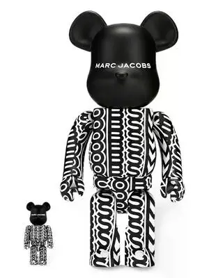 MEDICOM TOY X Marc Jacobs Bearbrick 100% 400% Figurine Set - Black