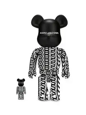 MEDICOM TOY X Marc Jacobs Bearbrick 100% 400% Figurine Set - Black