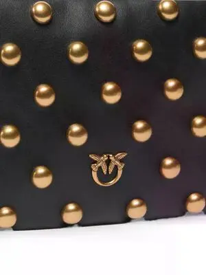 Pinko Love Birds Stud-embellished Shoulder Bag