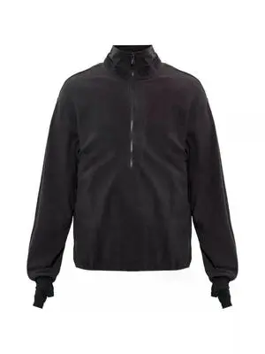 ENTIRE STUDIOS Half-zip Fleece Sweater - Black
