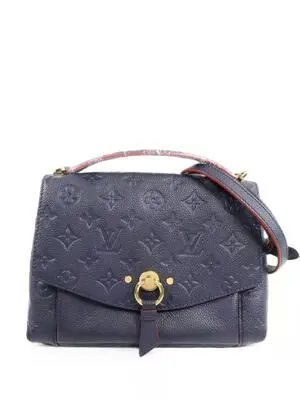 LOUIS VUITTON Bb Monogram Empreinte Blanche Shoulder Bag - Blue