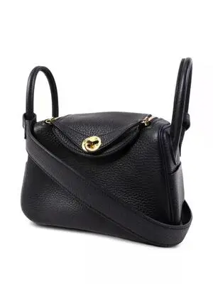 Hermès Mini Lindy Calf Leather Shoulder Bag - Black