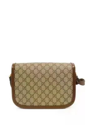 Gucci 1955 Medium Gg Horsebit Supreme Shoulder Bag - Neutrals