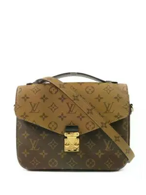 LOUIS VUITTON Pochette Metis Monogram Reverse Tote Bag - Brown