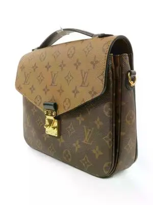 LOUIS VUITTON Pochette Metis Monogram Reverse Tote Bag - Brown