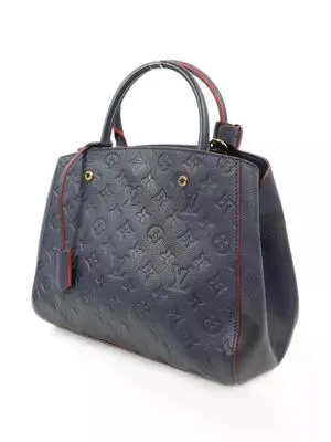 LOUIS VUITTON Mm Montaigne Monogram Empreinte Shoulder Bag - Blue