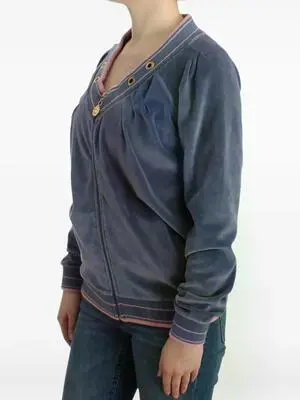 Roberto Cavalli Velour Zip-up Track Jacket