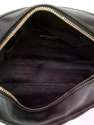 Saint Laurent 2018 Chevron Calfskin Monogram Tassel Lou Belt Bag