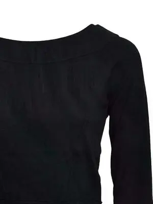 Max Mara Boat-neck Ribbed-trim Sweater - Black
