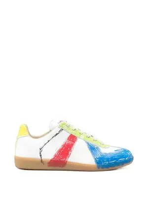 MAISON MARGIELA Replica Paint-splatter Sneakers - White