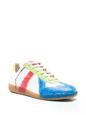 MAISON MARGIELA Replica Paint-splatter Sneakers - White