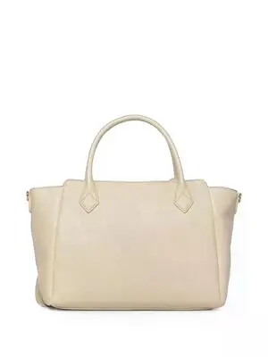 Moschino Logo-plaque Pebbled Tote Bag