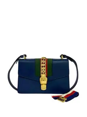 Gucci 2016-2026 Small Calfskin Web Sylvie Satchel