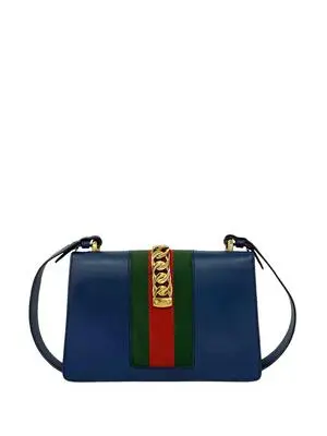 Gucci 2016-2026 Small Calfskin Web Sylvie Satchel